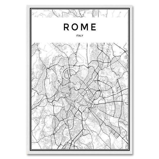 Rome Map Poster | Scrolller