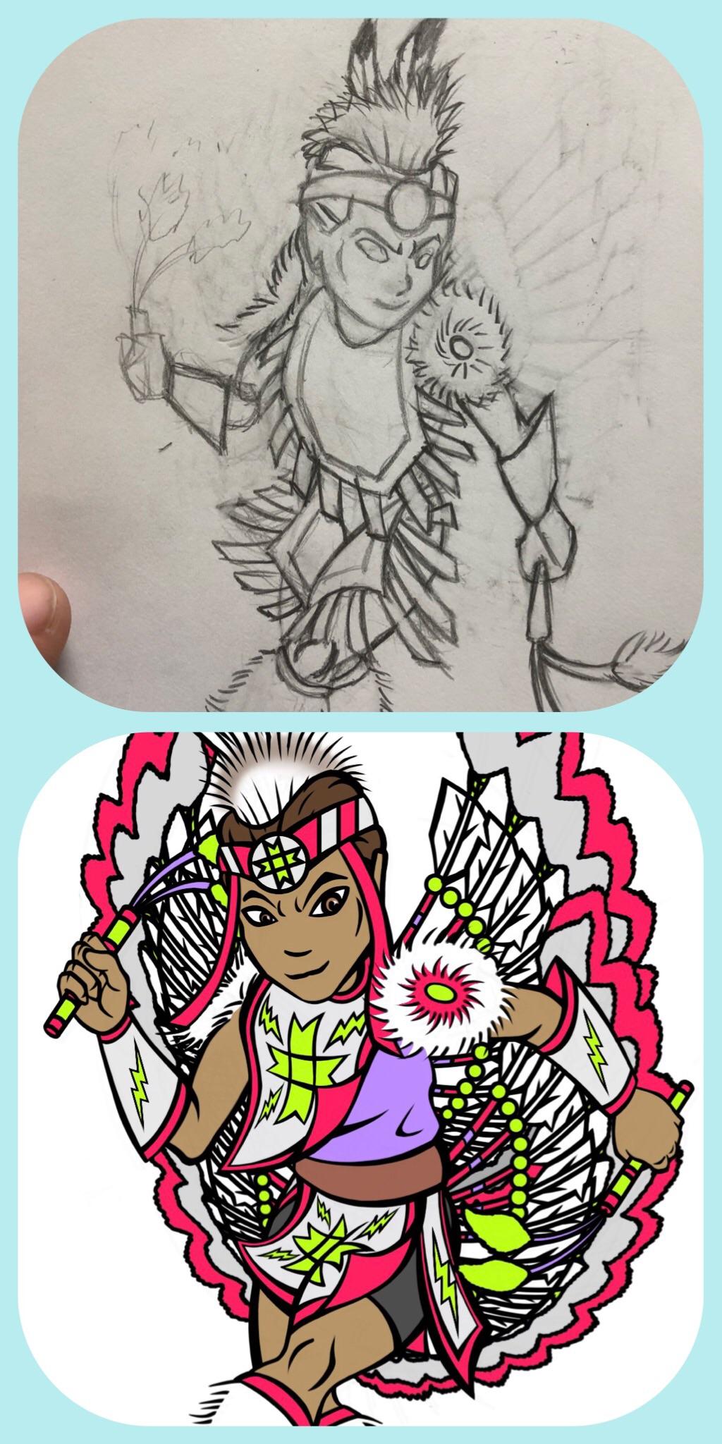 Rough sketch to finished drawing of Men’s fancy. | Scrolller