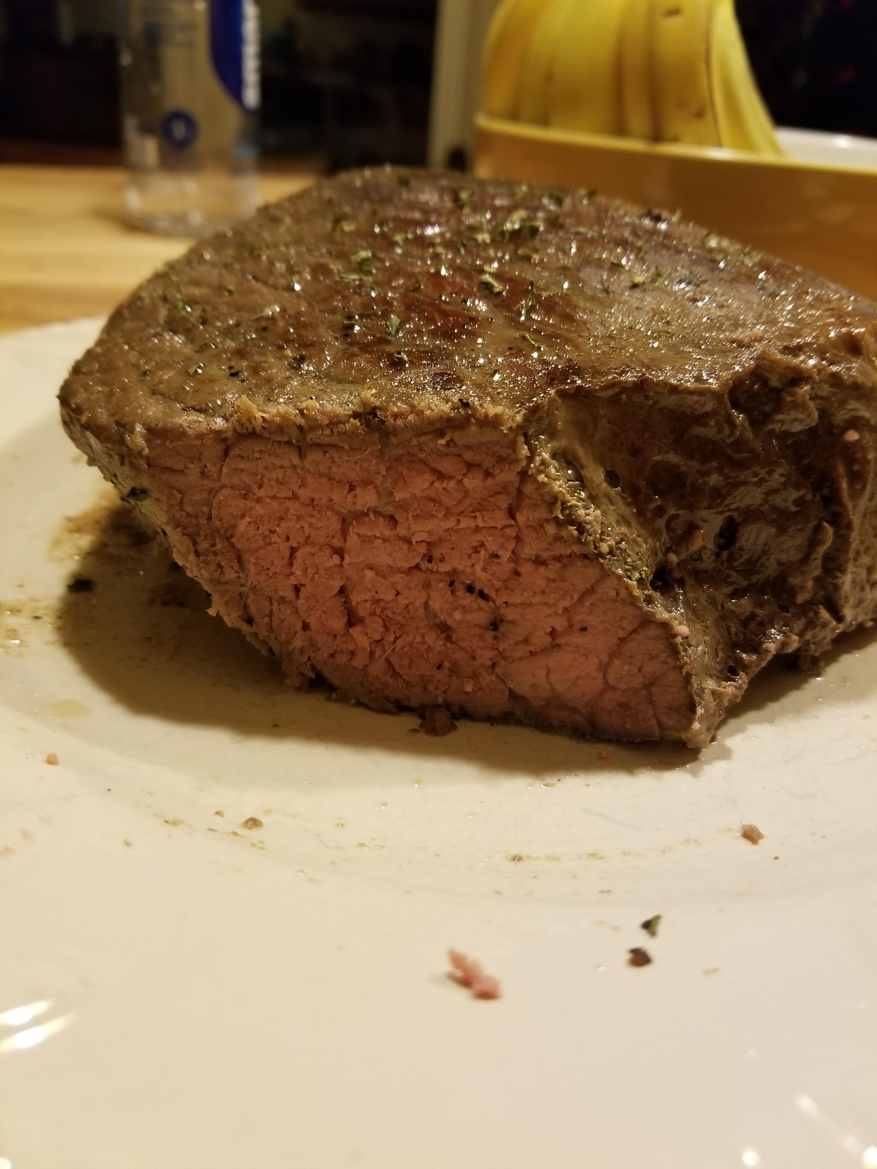 Rump Roast @135 for 18 hours, then pan seared | Scrolller