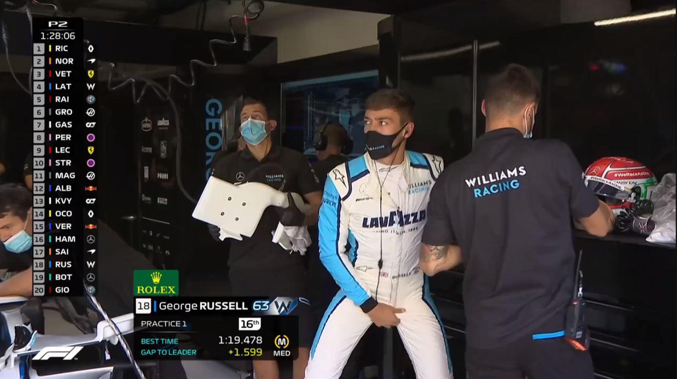 Russell making some aerodynamic adjustments | Scrolller