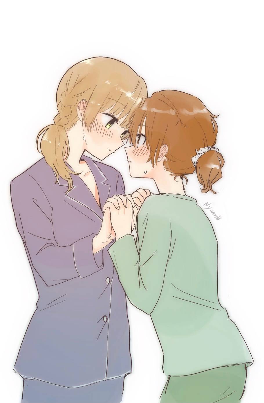 Sayaka and Haru handholding | Scrolller