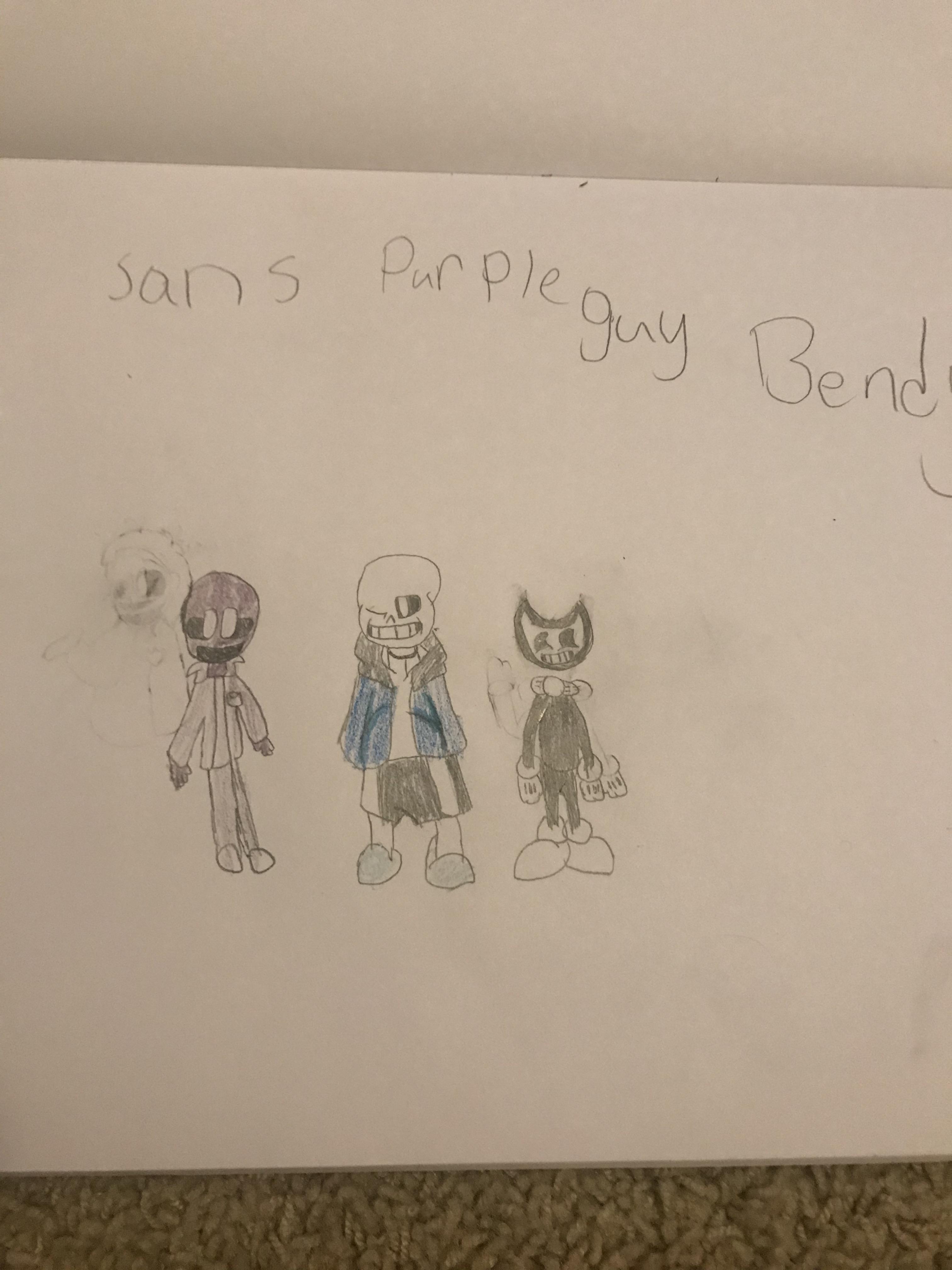 Sans purple guy and bendy | Scrolller