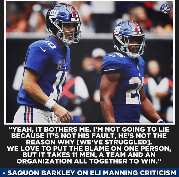 Saquon on Eli | Scrolller