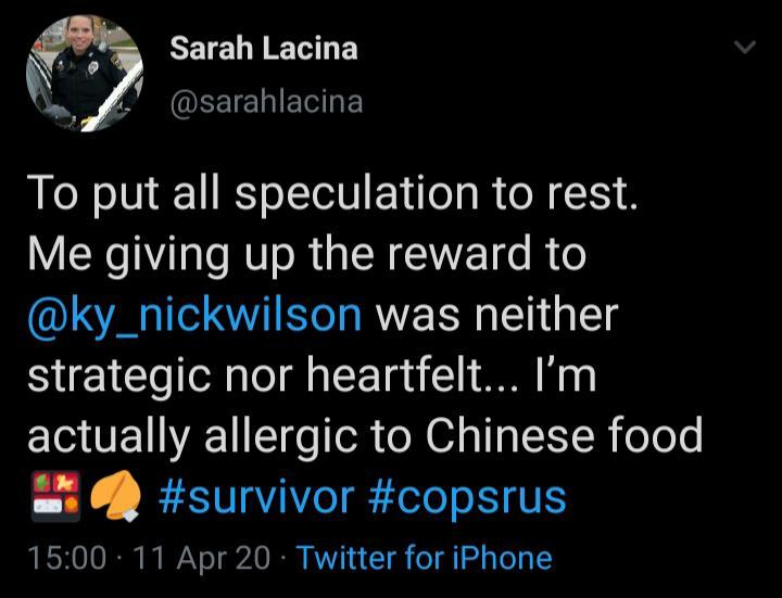 Sarah explains her decision. | Scrolller