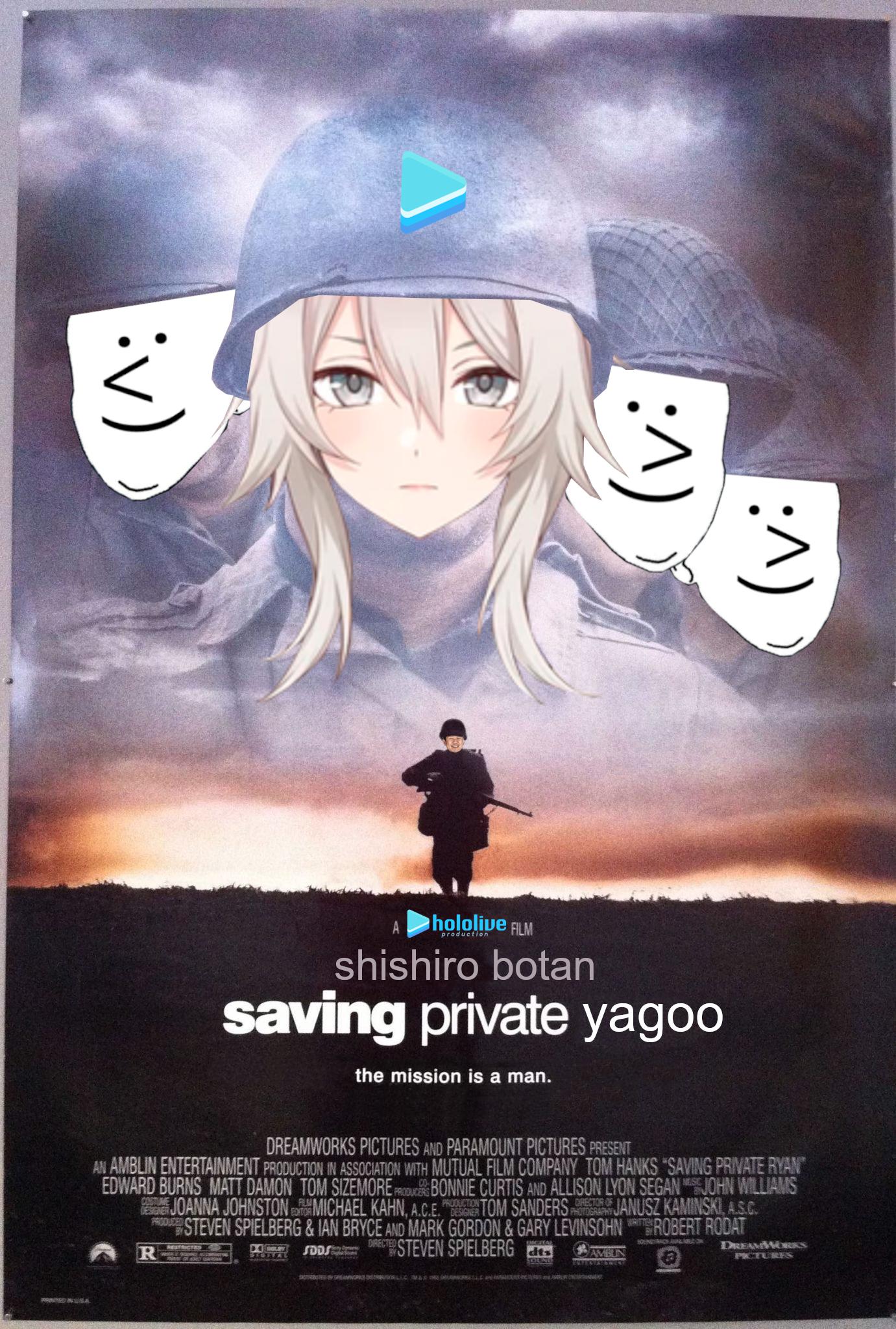 Saving Private Yagoo: starring Botan | Scrolller