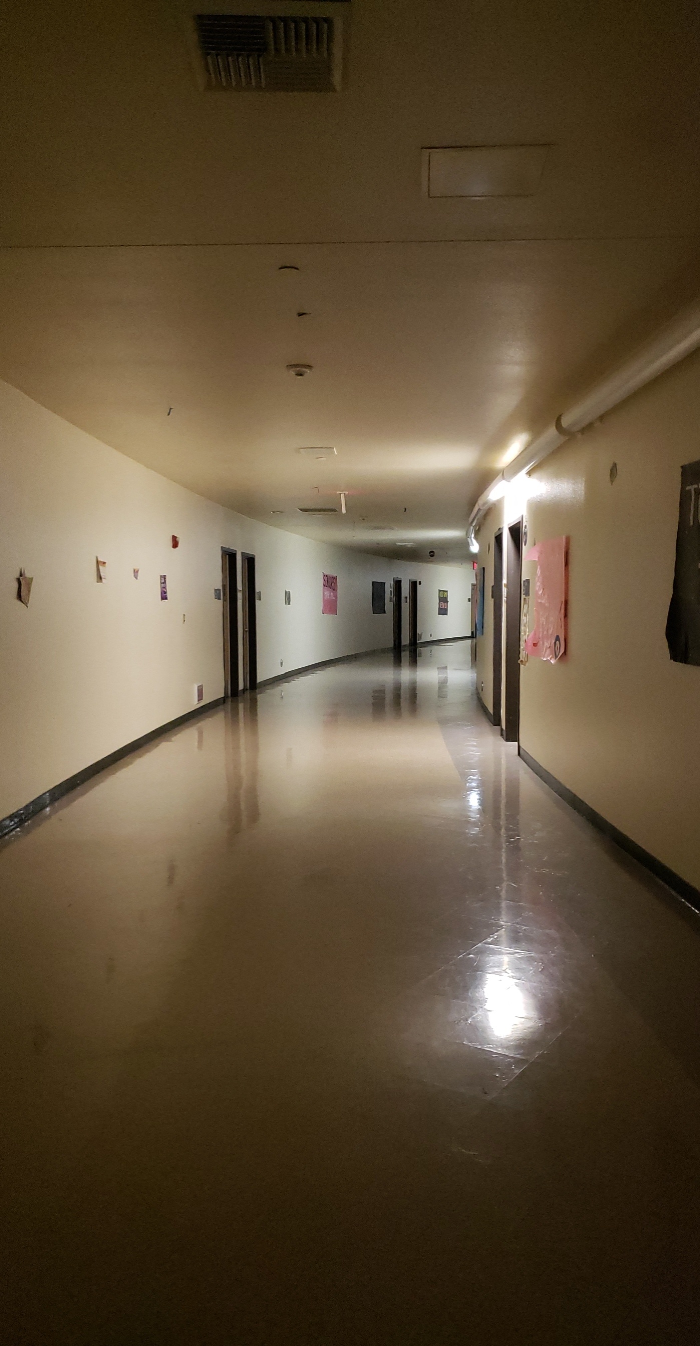 school hallway at night | Scrolller