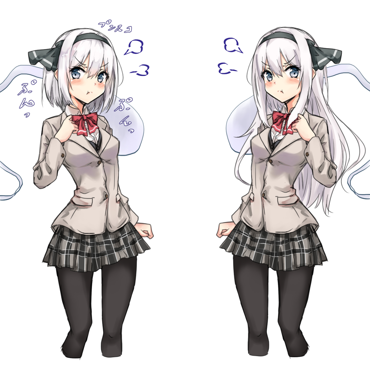 Schoolgirl Youmu (Short and Long Hair) | Scrolller