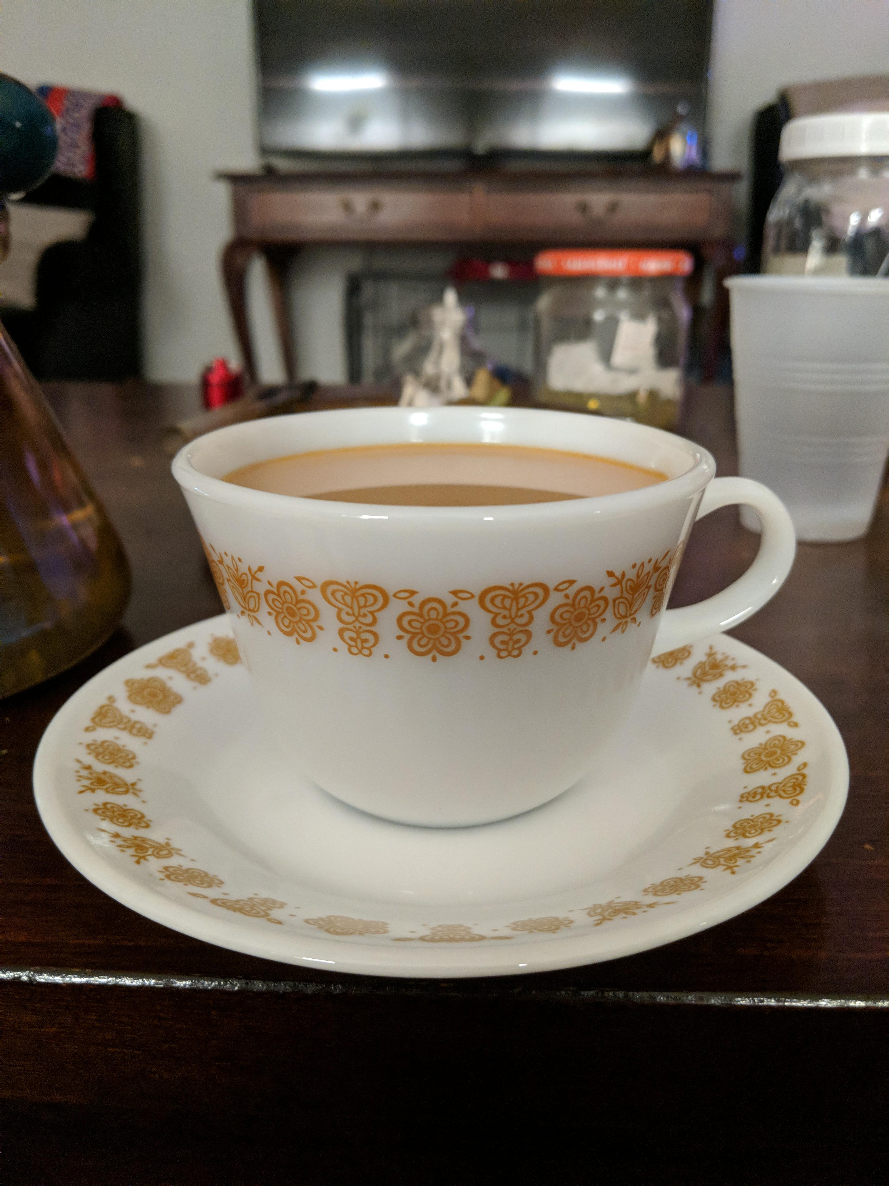 Scored a 48pc set Corelle Butterfly Gold Circa 1970's | Scrolller