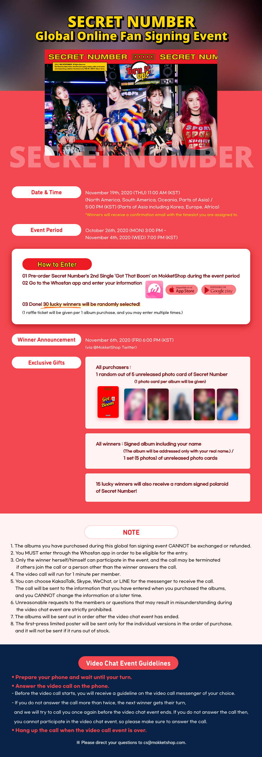 SECRET NUMBER "Got That Boom" Global Fansign Event | Scrolller