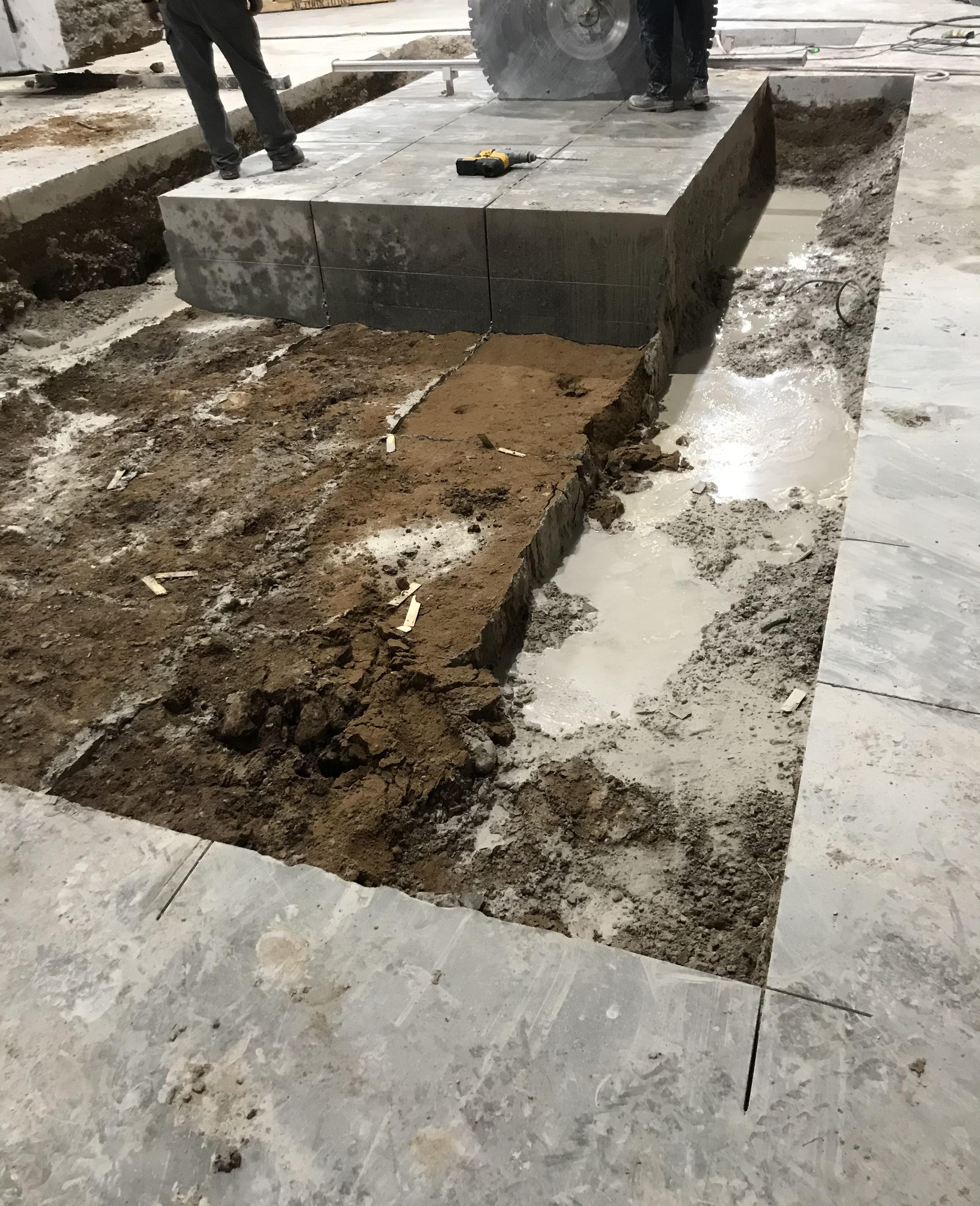 See some people get excited over thicc concrete so here you go, machine ...