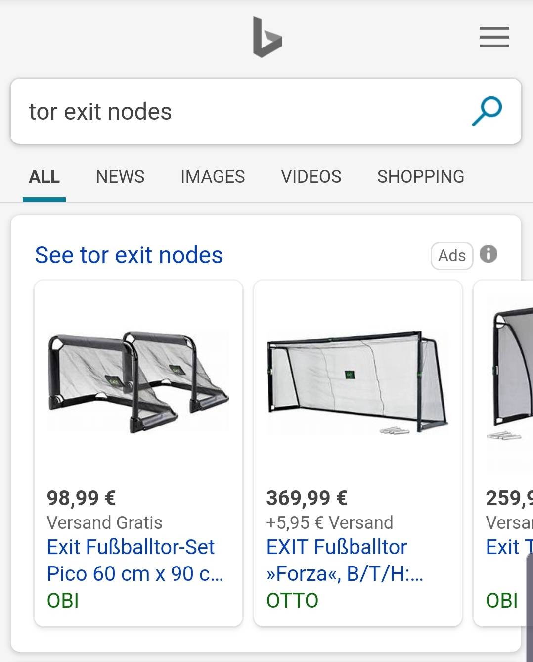 See? That's why I'm using Bing... | Scrolller