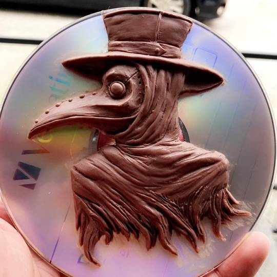 [self] Did a quick sculpt of a 1300s Black Plague doctor on a disk! 🦠 | Scrolller