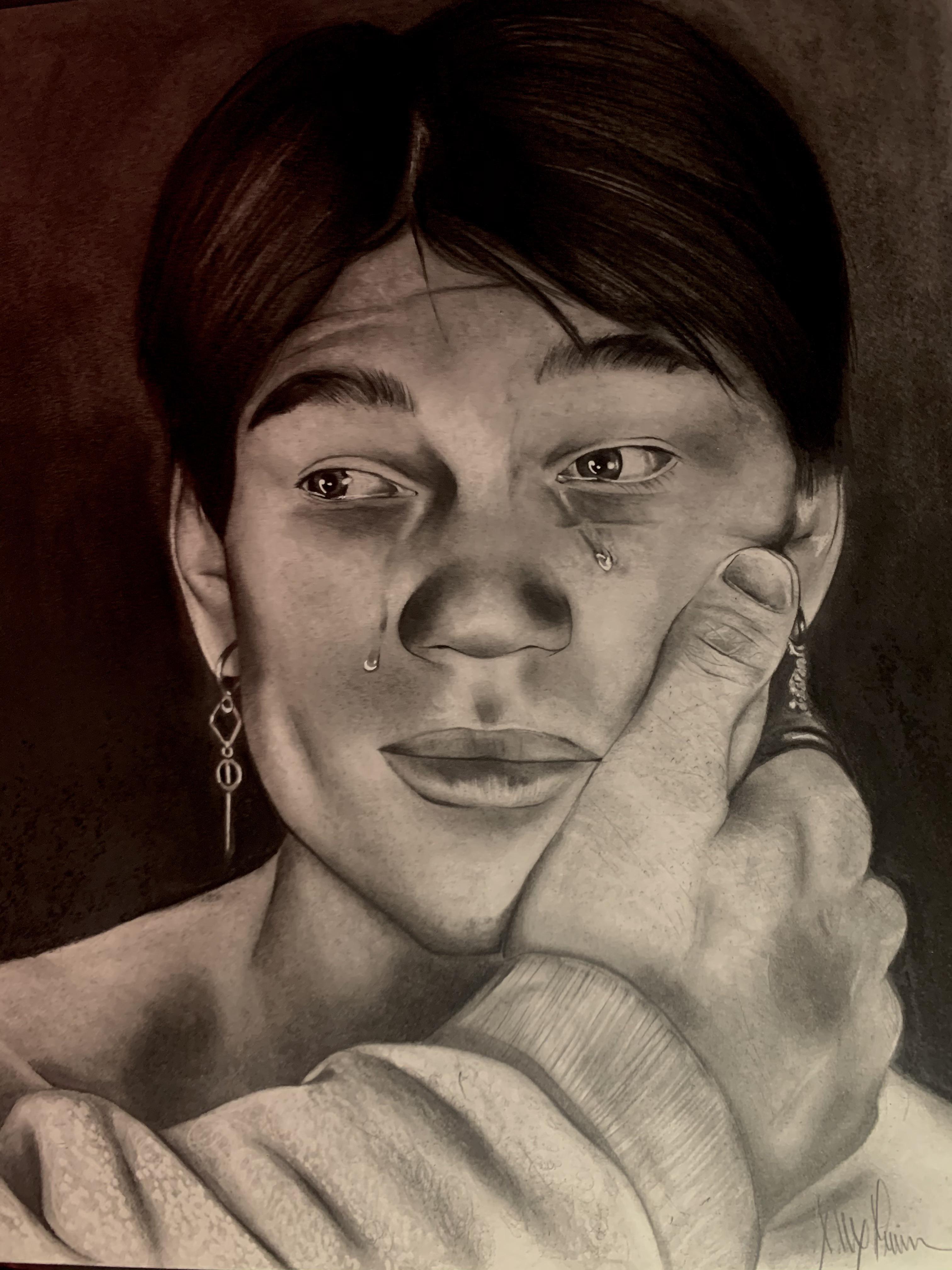 Self Portrait Me Charcoal And Graphite 2021 Scrolller