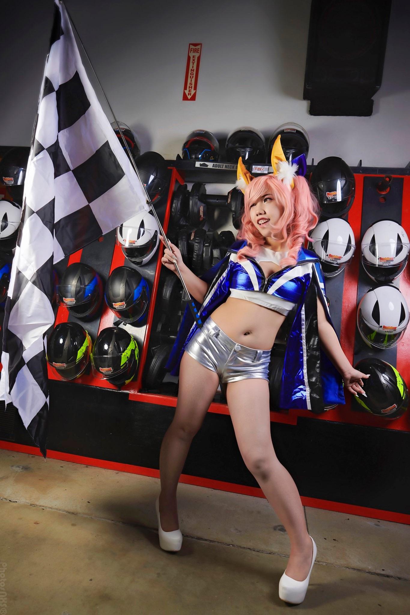 Tamamo is ready to race!! Cosplay by Adachi ~ | Scrolller