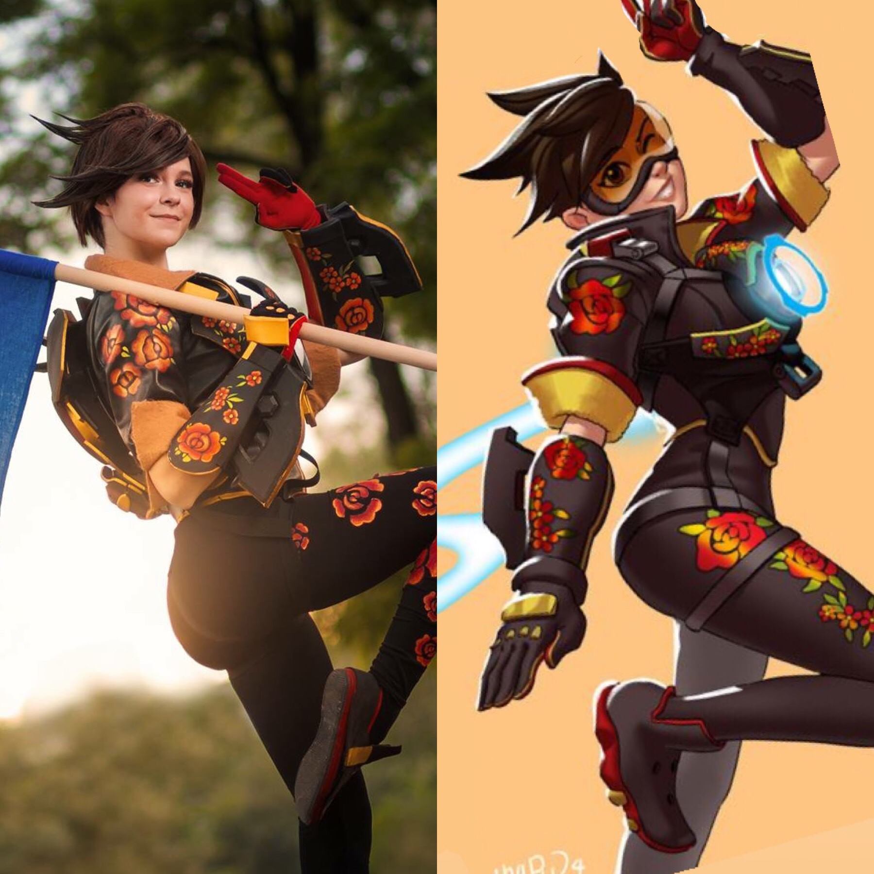 [Self] Tracer from Overwatch (character vs cosplay) | Scrolller