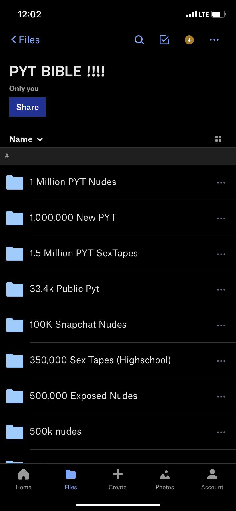 Selling my PYT BIBLE for $5. (Has over 10 million pics and vids in the link) | Scrolller