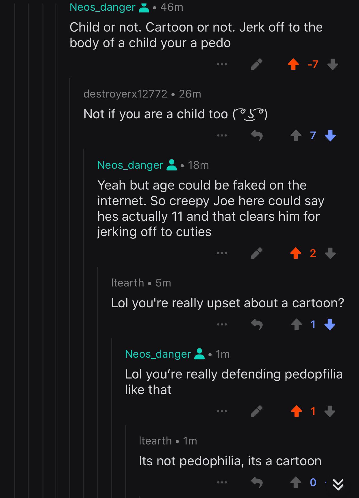 Send help. These idiots are actually defending pedopfilia | Scrolller