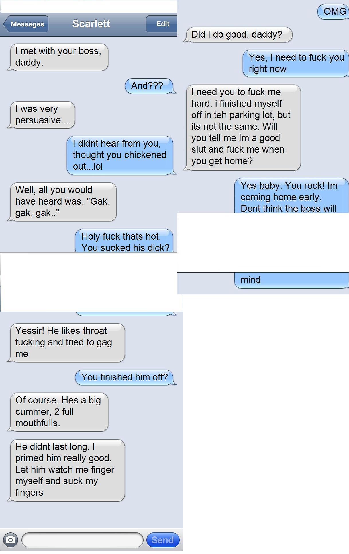 Sent her to meet my boss. | Scrolller