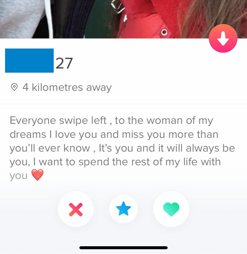 Setting up a Tinder profile to try to get your ex's attention seems like a great idea | Scrolller