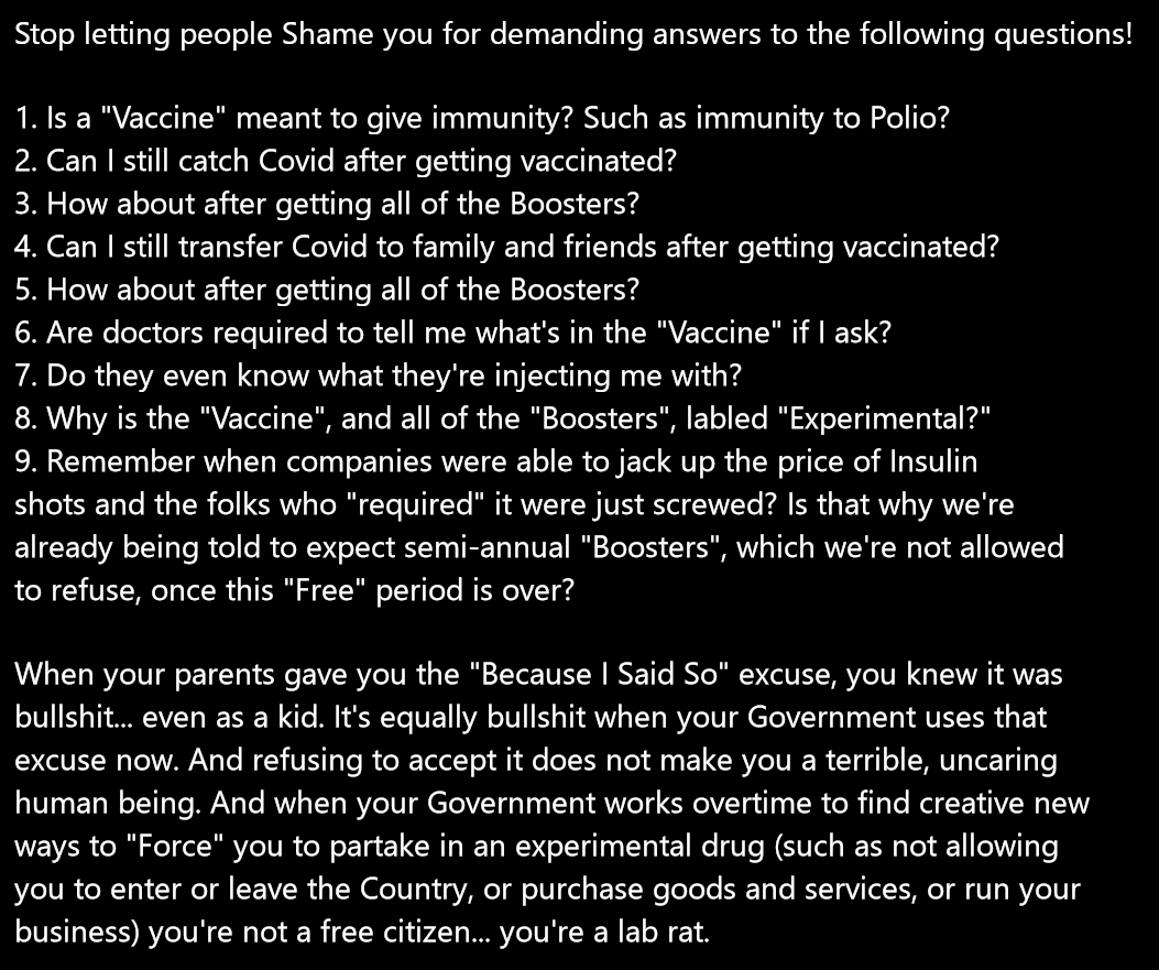 Shamed for asking the right questions? | Scrolller