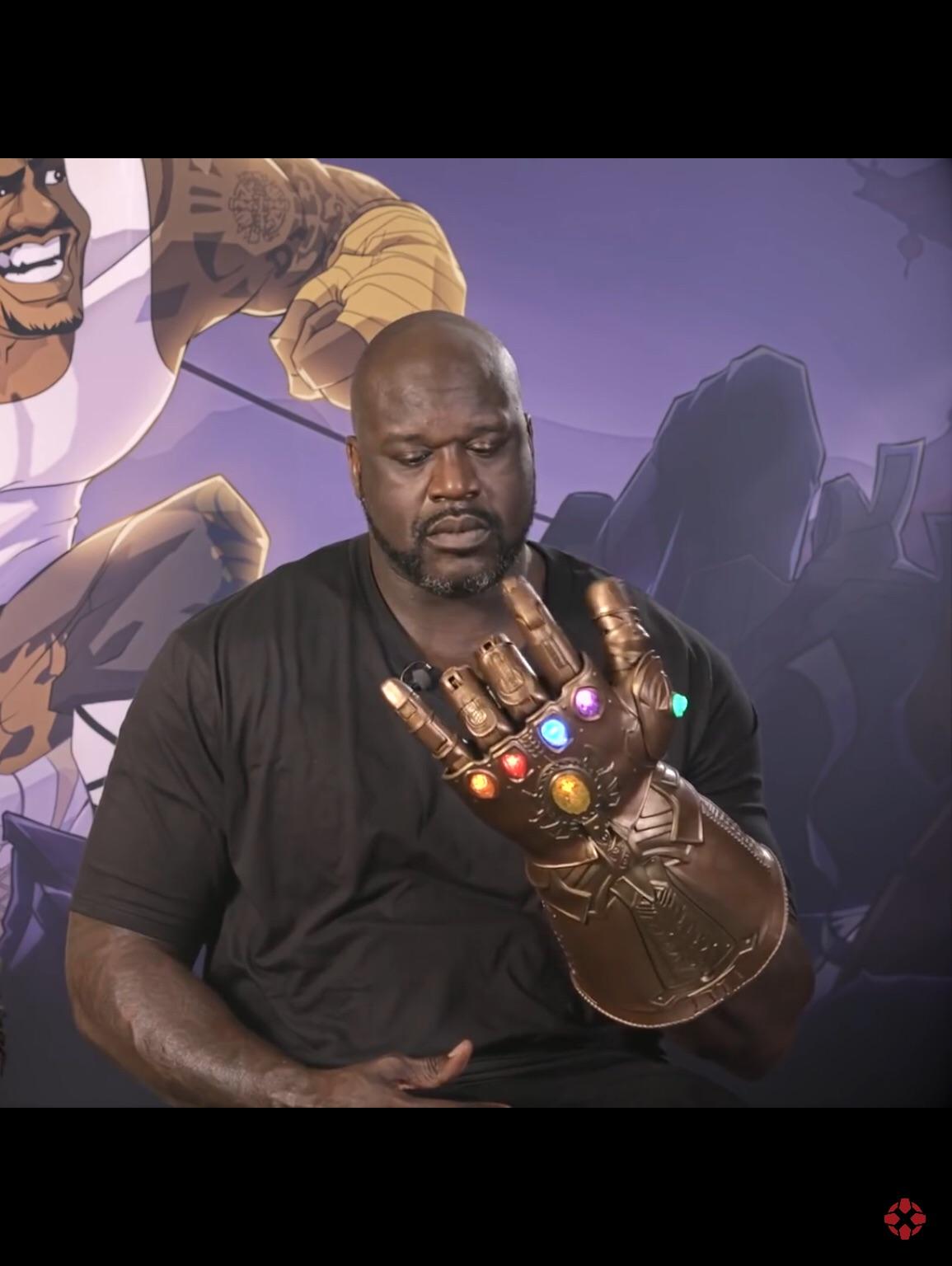 Shaq holding the Infinity Gauntlet | Scrolller