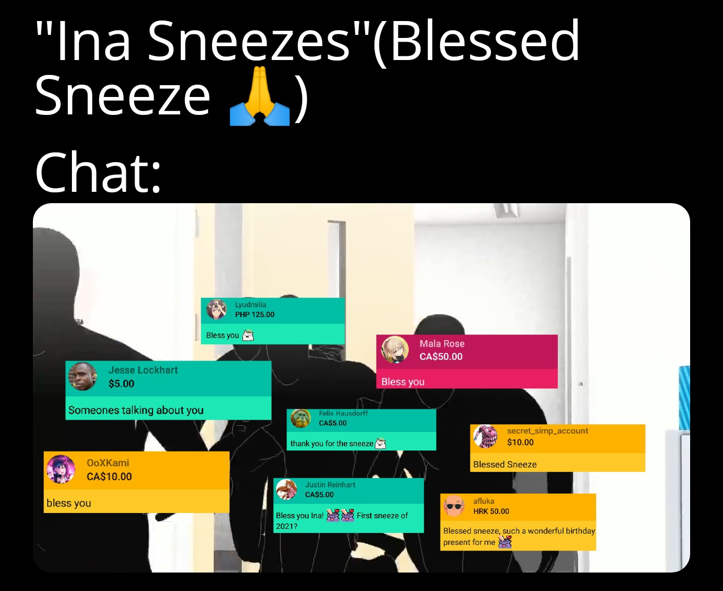 She finally did it, blessed by Ina's sneeze | Scrolller
