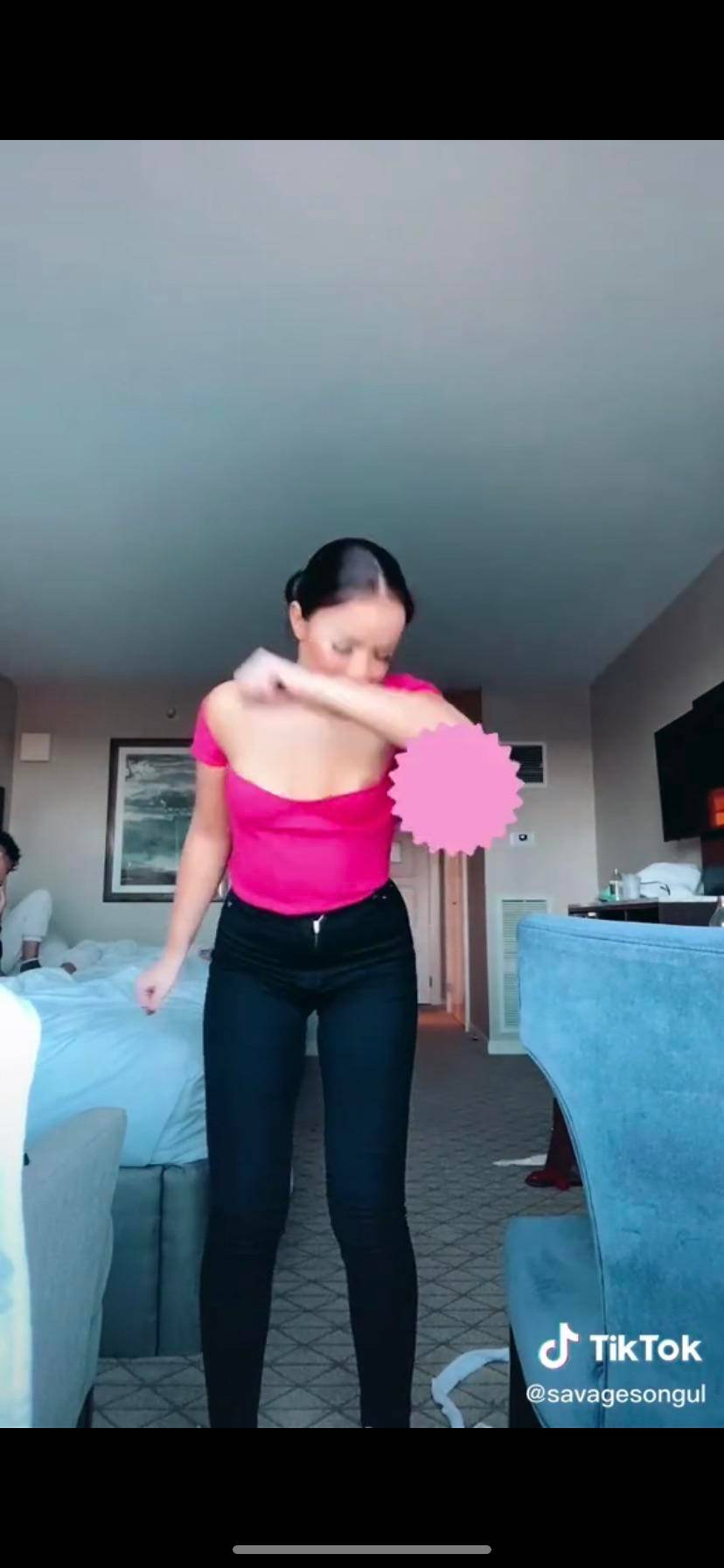 She tried to cover it... | Scrolller