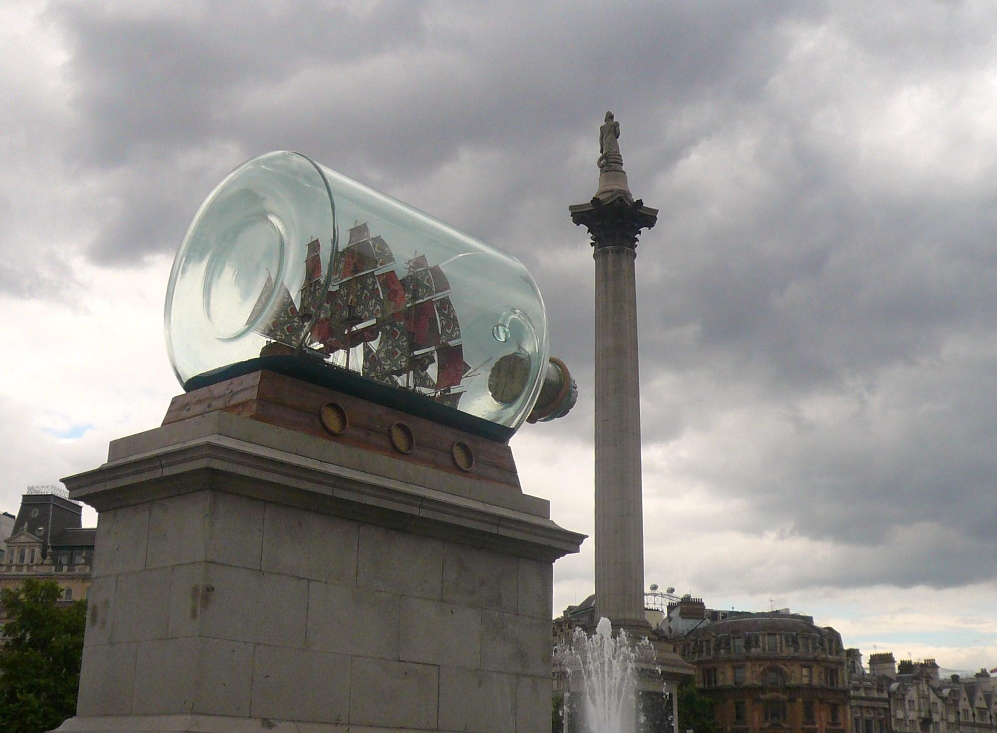 Ship in a bottle. Trafalgar Square, London. 2010. | Scrolller