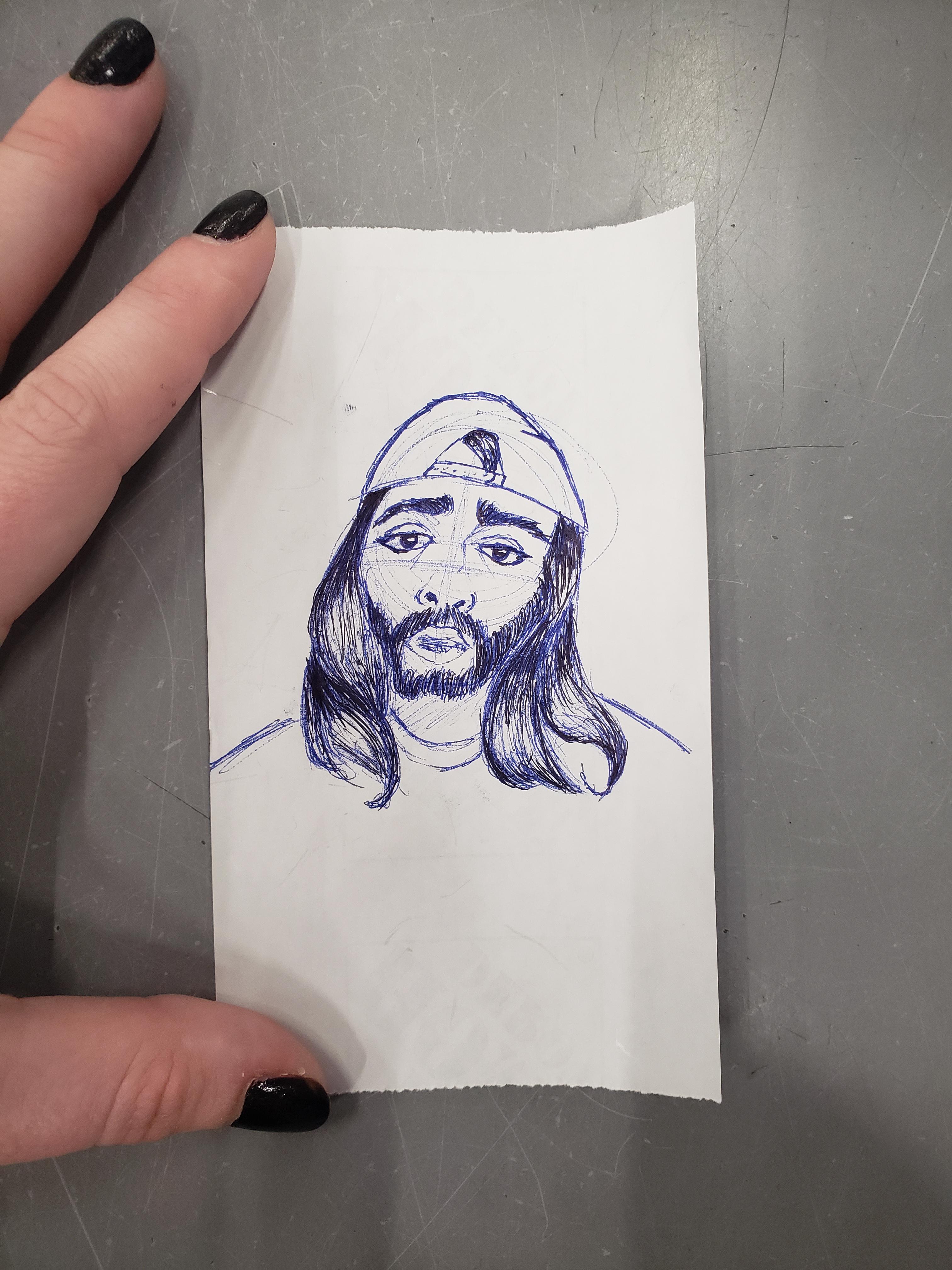 Shitty Charlie doodle. Introduced to shredder immediately. | Scrolller