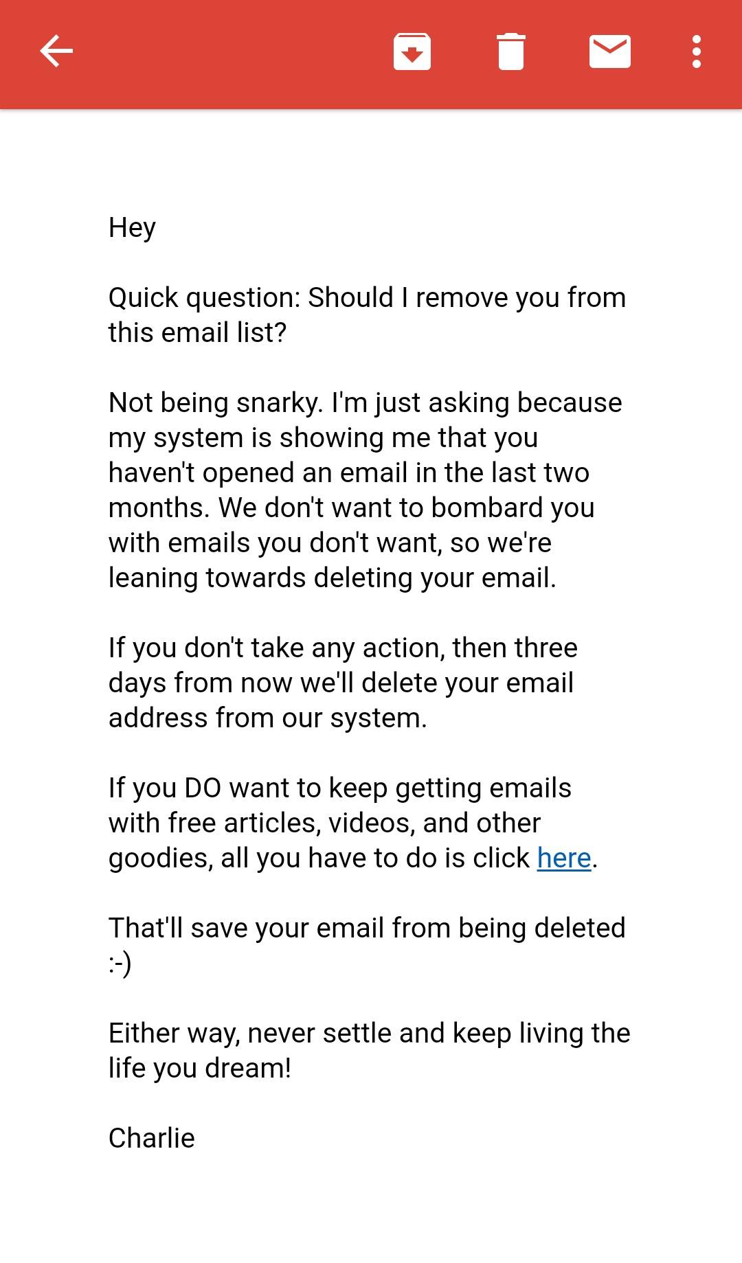Should I unsubscribe you Email | Scrolller