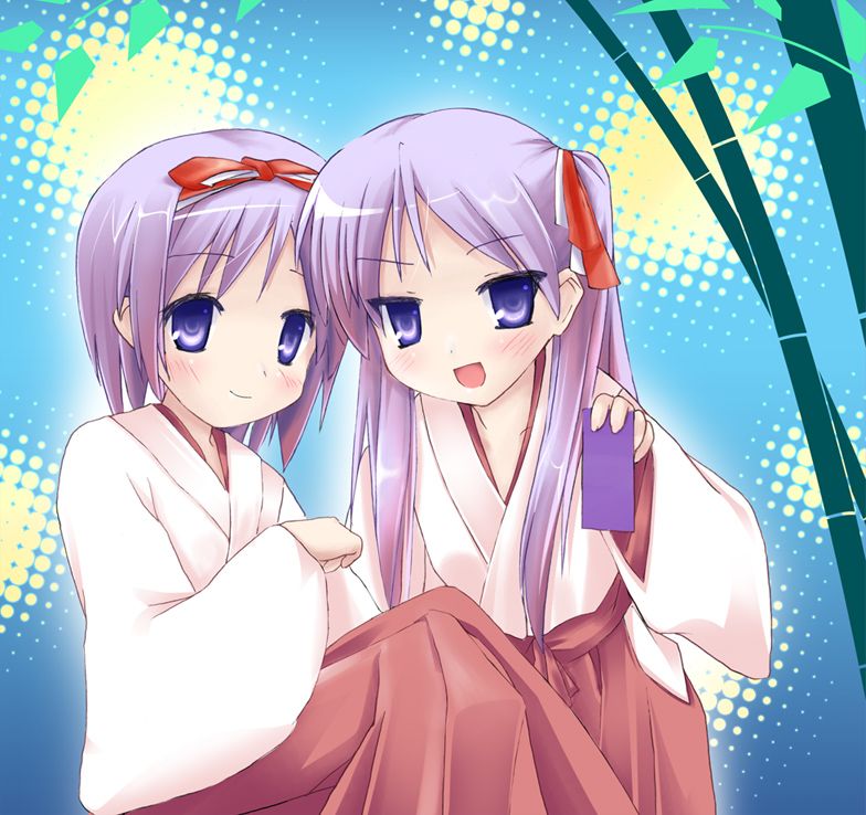 Shrine maiden Kagami and Tsukasa | Scrolller
