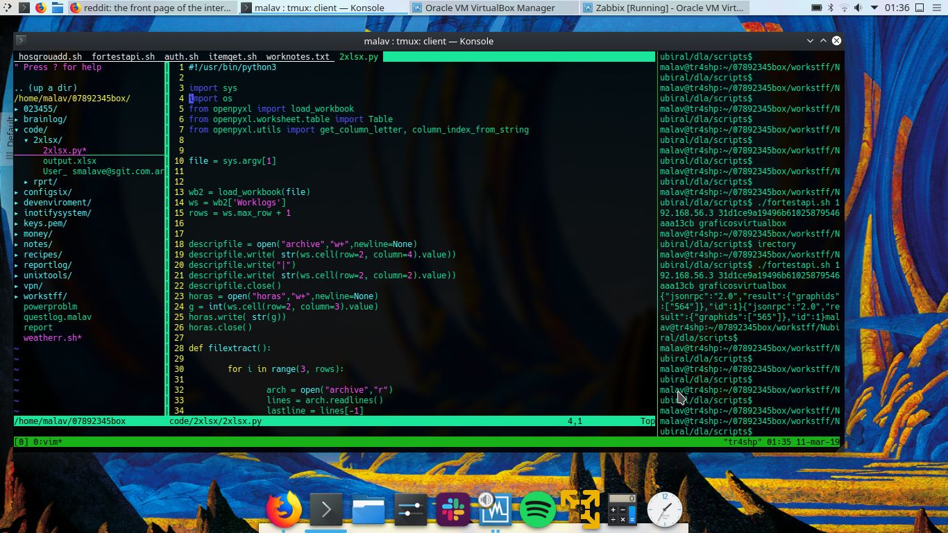 Simple KDE with latte dock and my vim setup | Scrolller