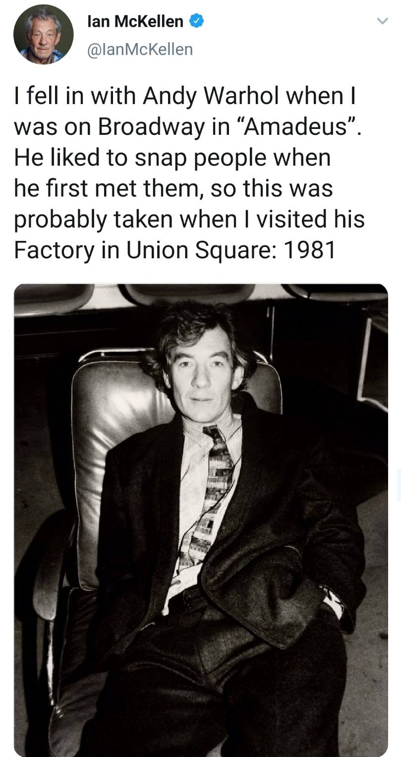 Sir Ian McKellen looking sharp. 1981 | Scrolller