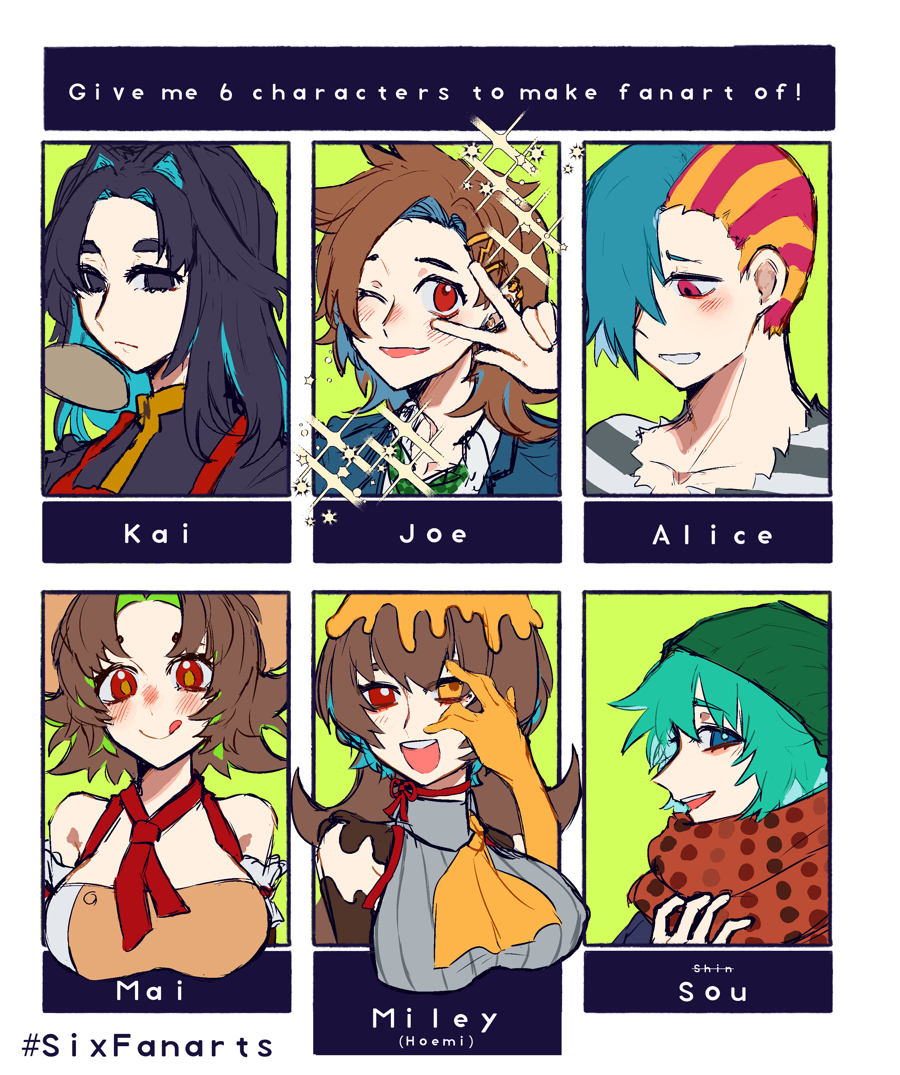 Six Fanarts ft. 6 YTTD characters | Scrolller