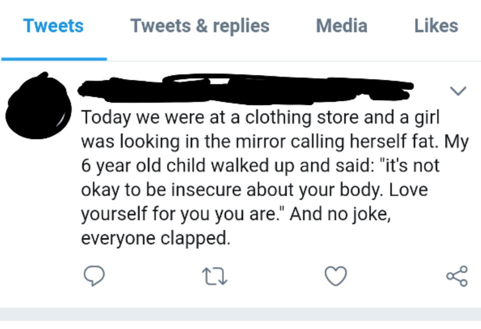 Six year old talks about body shaming | Scrolller