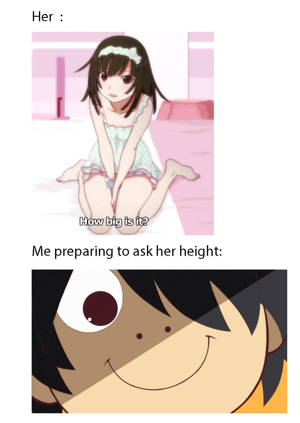 Size doesn't matter (Sauce - Monogatari Series: Second Season) | Scrolller