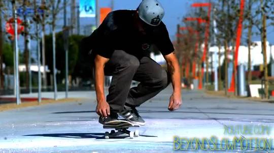 Skateboard 360 in chalk dust | Scrolller