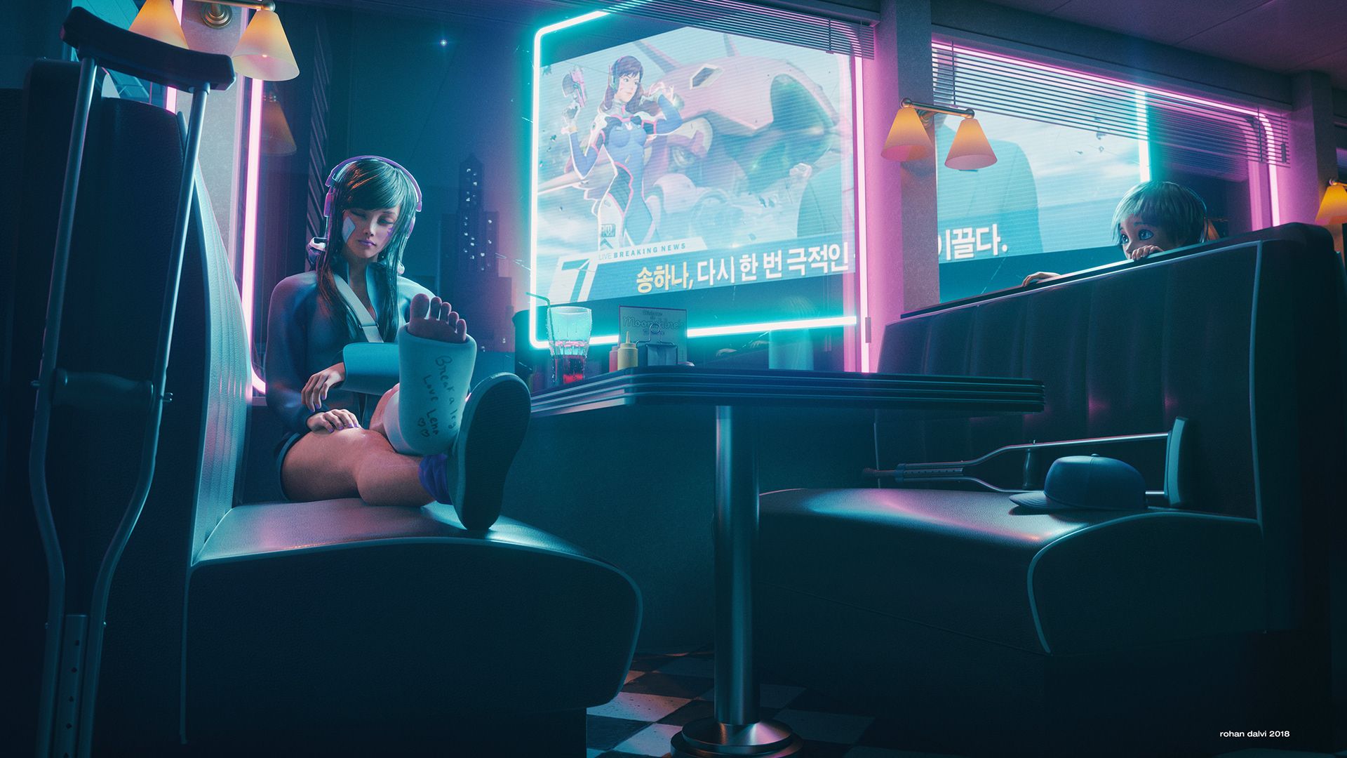 Sleeping Star - Dva fanart by me | Scrolller