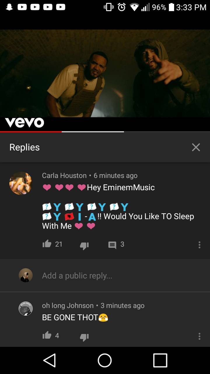 Slim shady has thots in his comment section | Scrolller