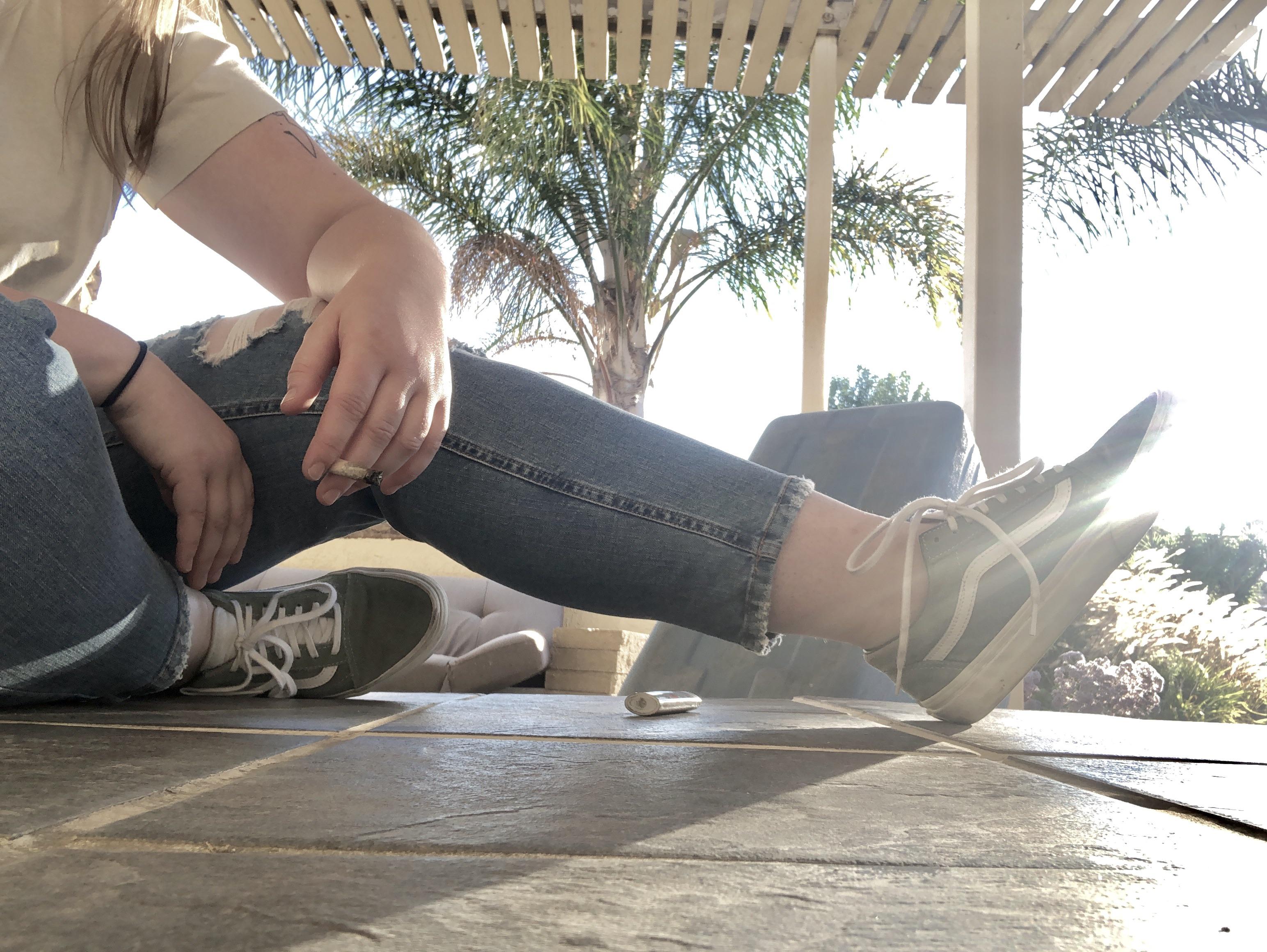 Smoking a joint in my front yard | Scrolller