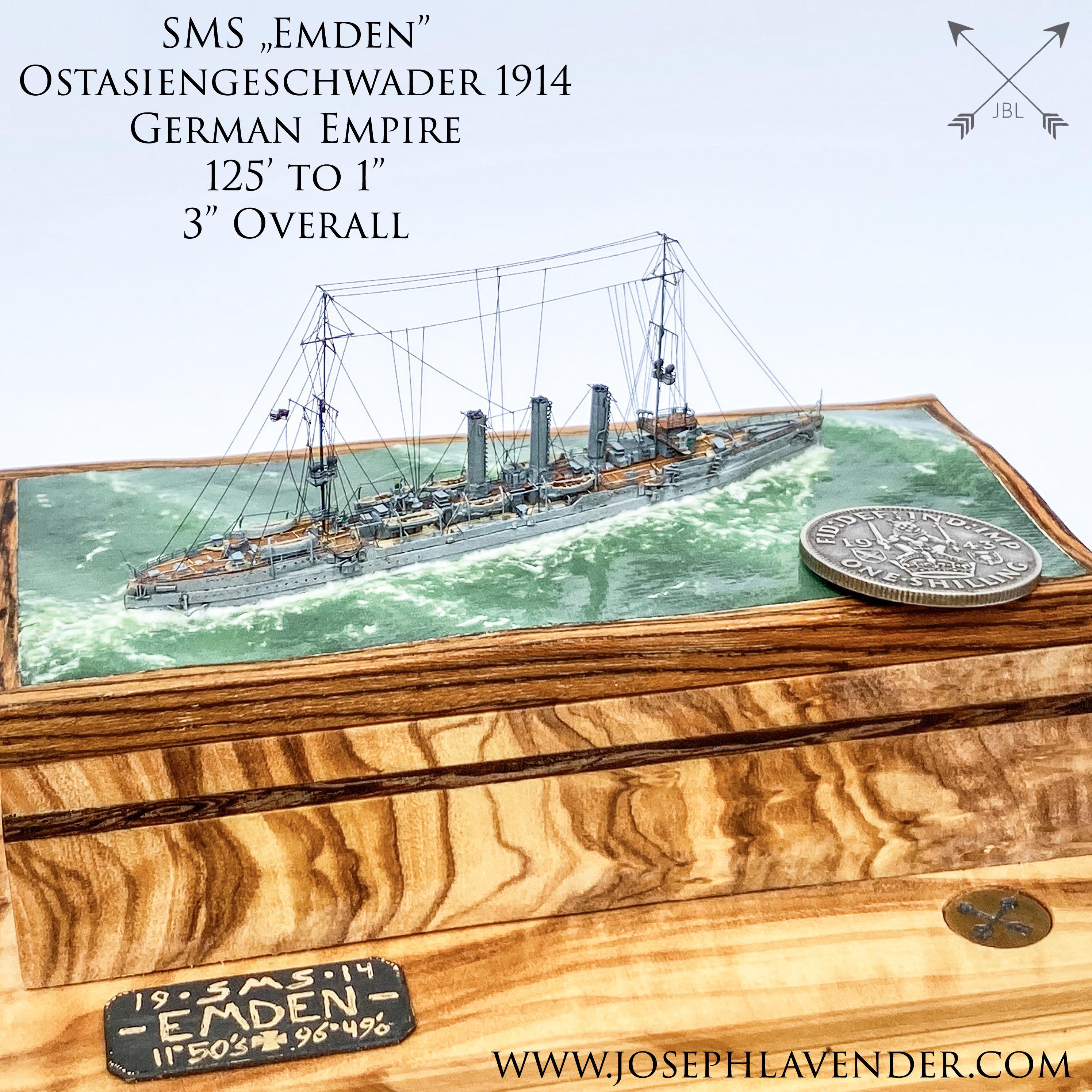 SMS Emden, 1914, 1/1500 Scratch Built | Scrolller