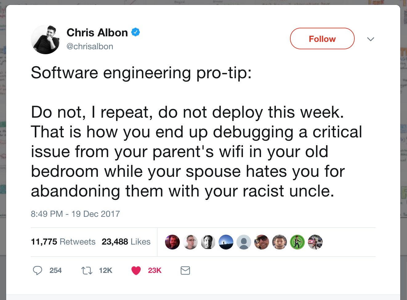 Software engineering pro-tip (from @chrisalbon) | Scrolller