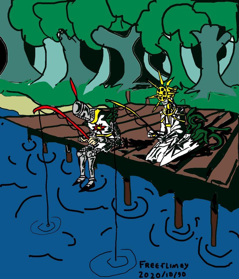 Solaire and Gwyndolin fishin’...new ship anyone? | Scrolller