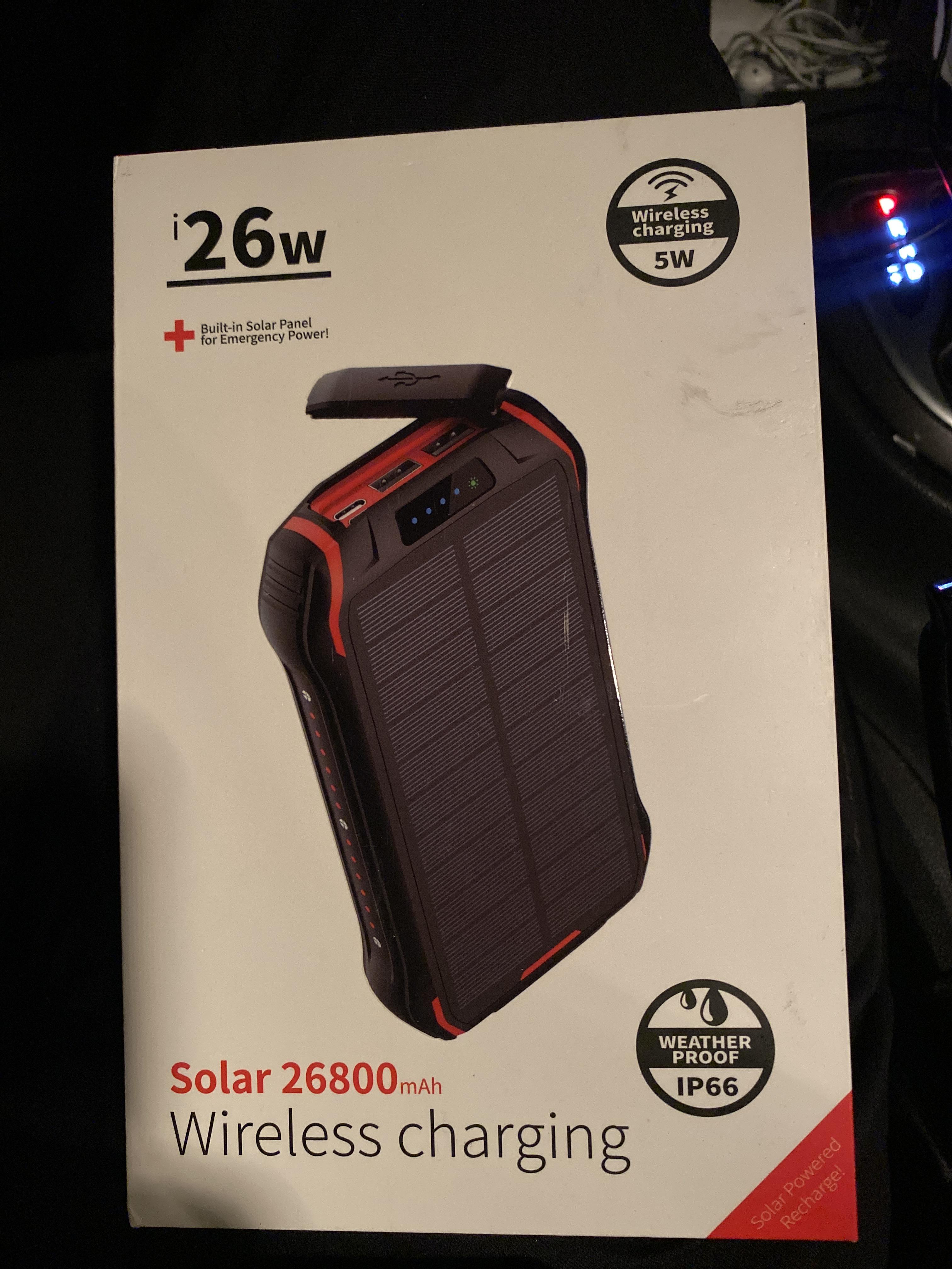 Solar bank wireless charging. | Scrolller