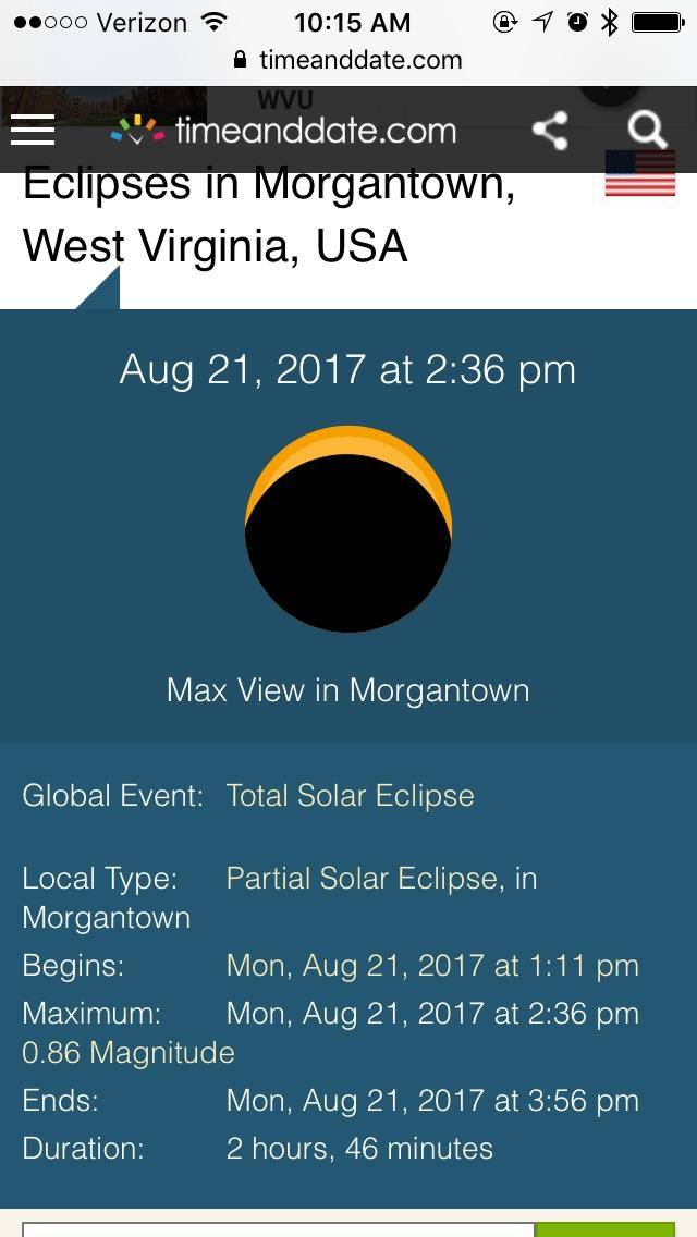 Solar Eclipse in Morgantown | Scrolller