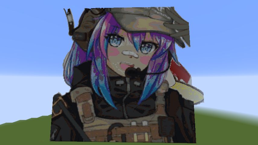 Some art in minecraft by fellow twitch V-tuber Hero bell. | Scrolller