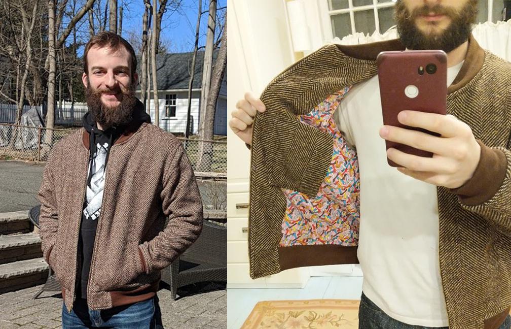 [Some Bomber pattern from Burda] My favorite jacket I have ever made. I wear this more than ...