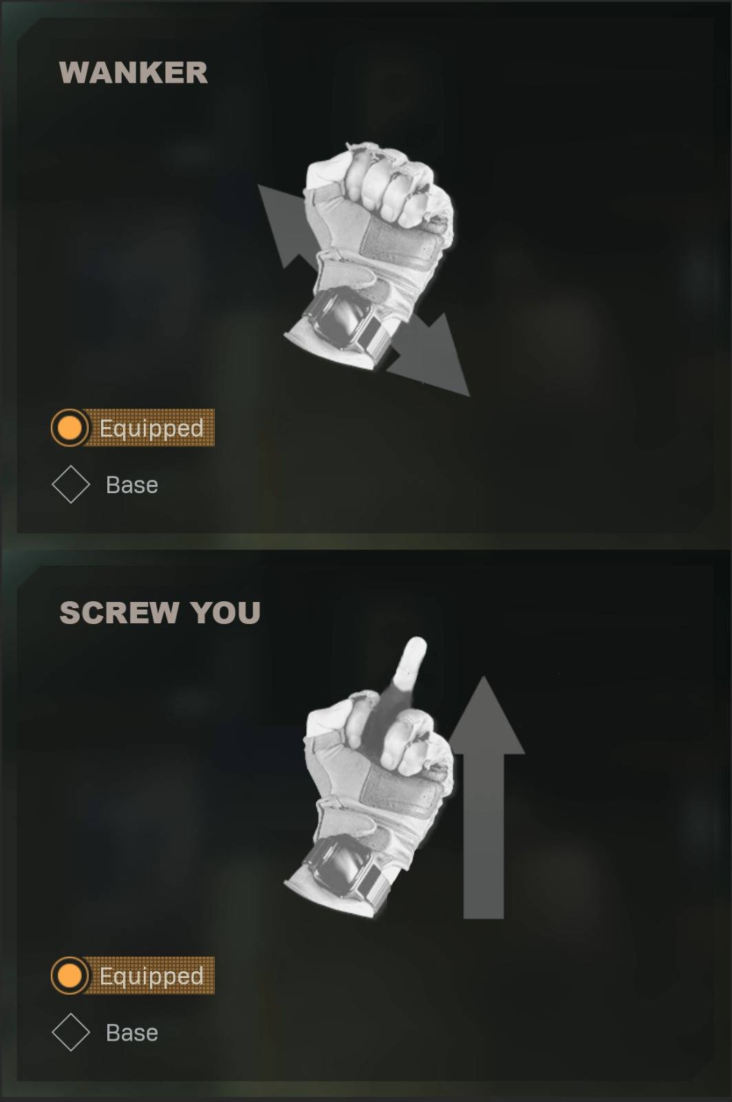 Some concept gestures we could use when facing cheaters. | Scrolller