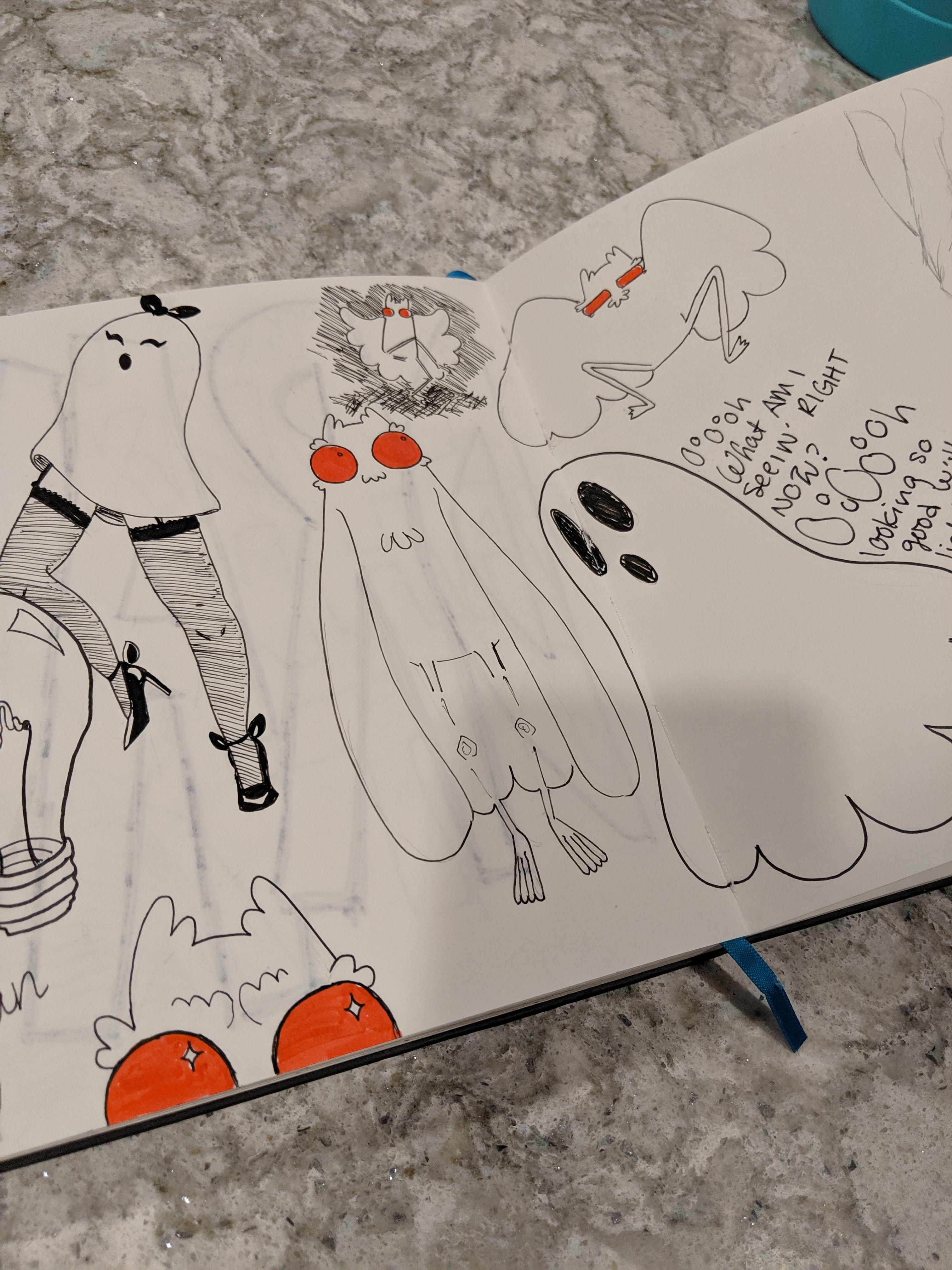 Some Mothman doodles | Scrolller