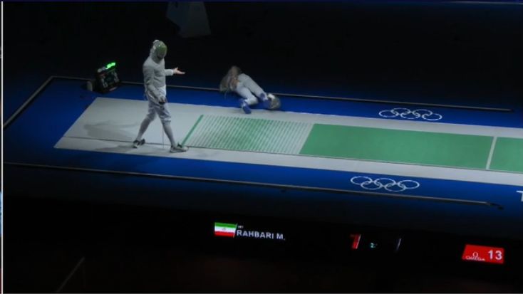 something happened at the italy iran Olympic fencing match just now. | Scrolller
